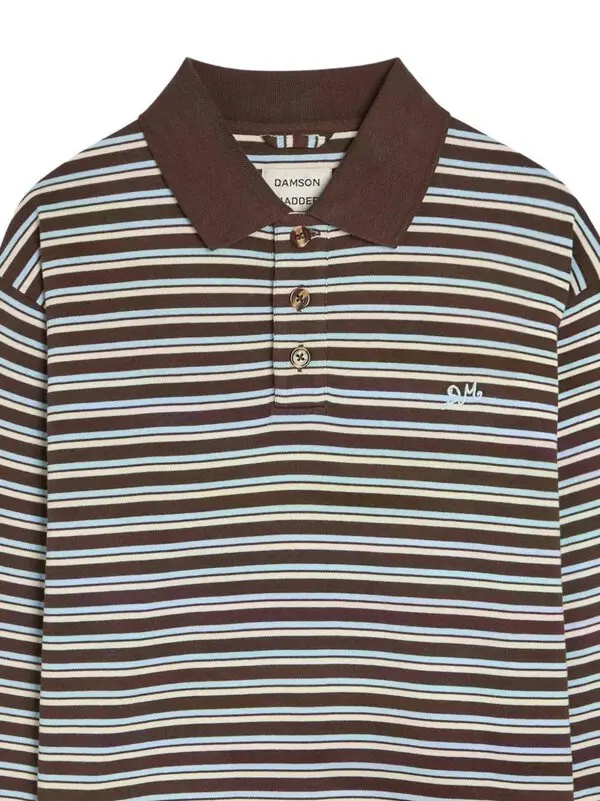 DAMSON MADDER Remie Long-sleeve Polo Top - Brown