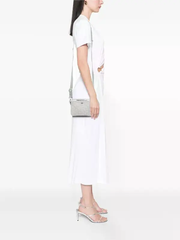 Dior 2019 Oblique Canvas Double Zip Crossbody Bag
