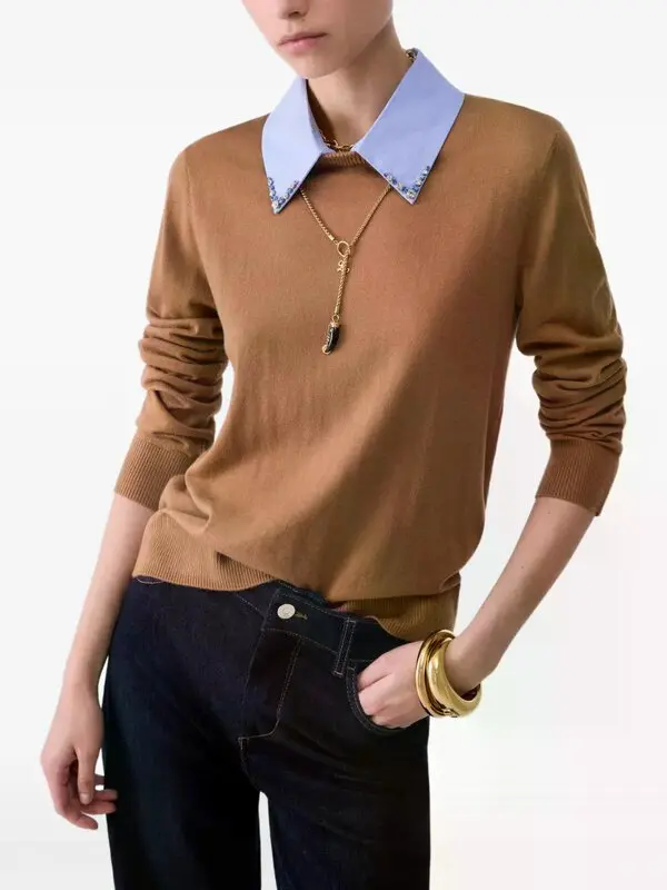 Liu Jo Poplin-detail Sweater