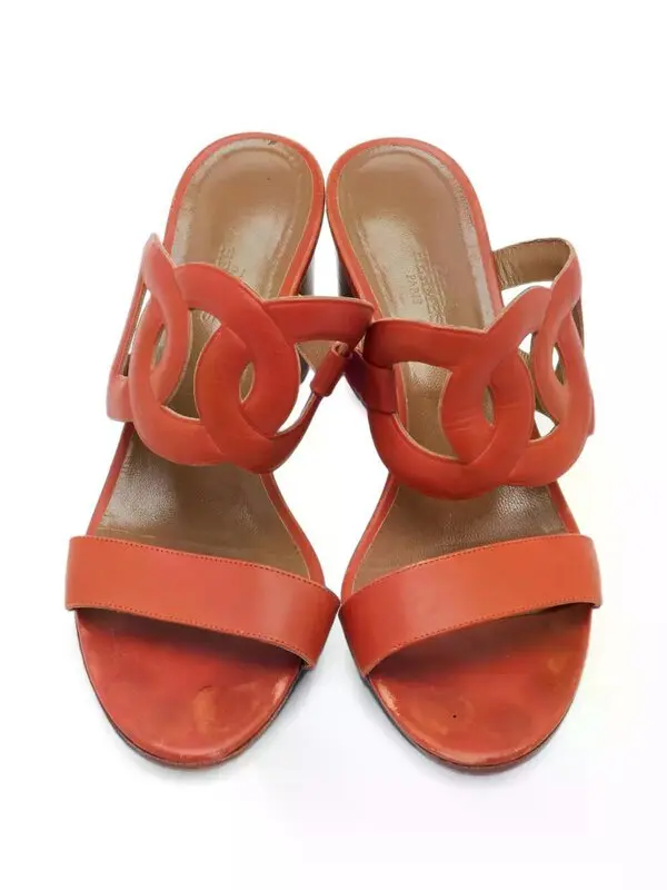 Hermès Leather Lipari 70 Sandals - Brown