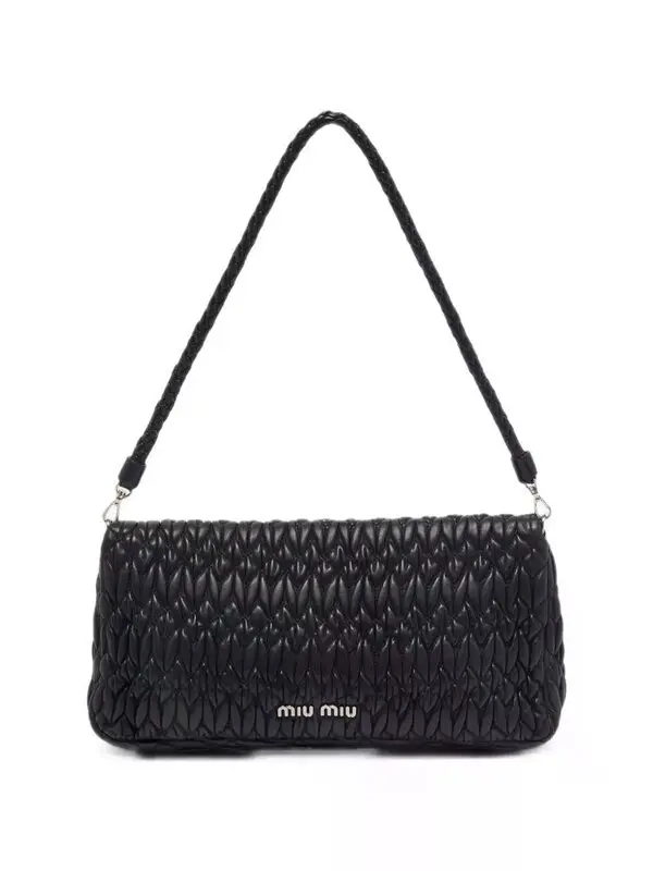 Miu Miu Crystal-embellished Matelassé Shoulder Bag