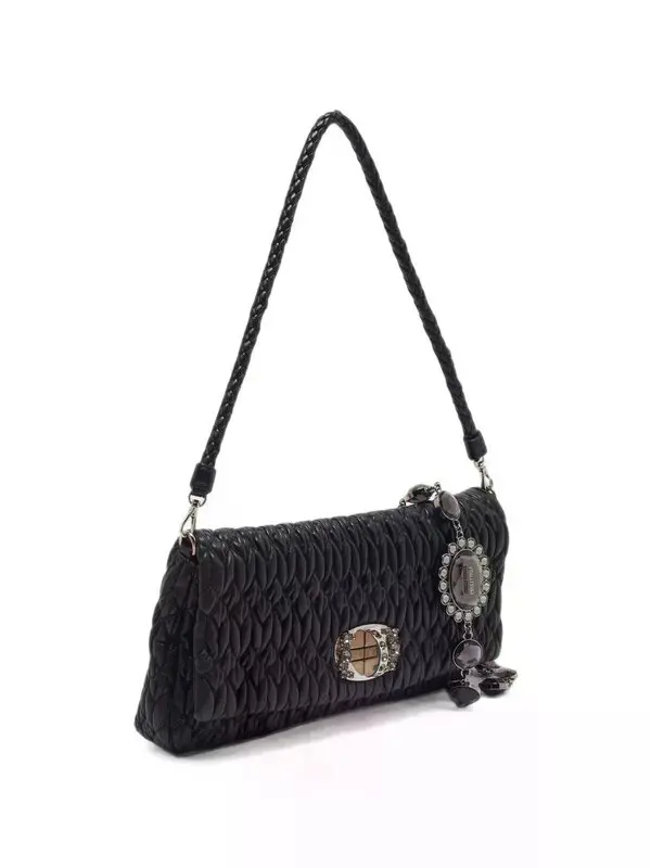 Miu Miu Crystal-embellished Matelassé Shoulder Bag
