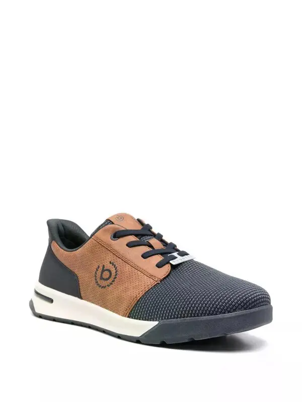 BUGATTI Perforated-details Panelled Sneakers - Blue