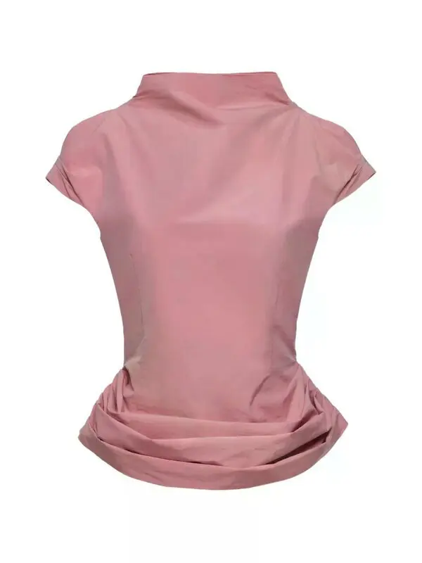 Magda Butrym Draped Cap-sleeve Blouse - Pink