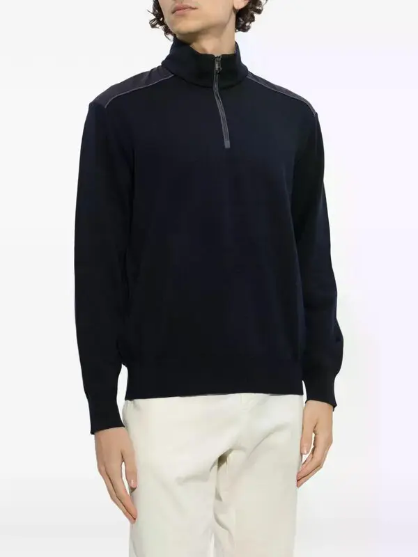 Paul & Shark Quarter-zip Stand-up Collar Sweater