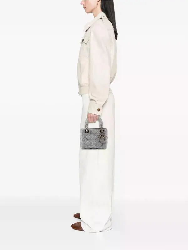 Dior Velvet Cannage Lady Satchel