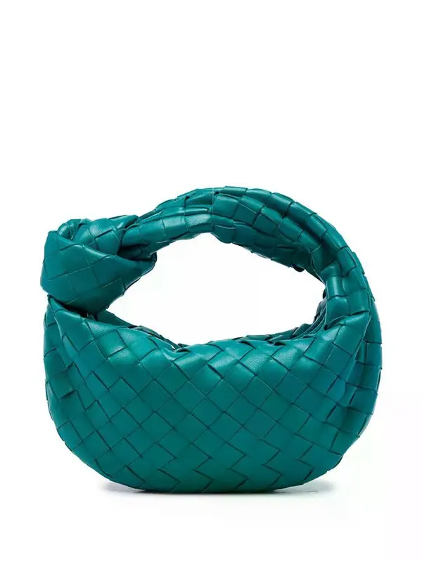 Bottega Veneta 2012-2026 Mini Nappa Intrecciato Jodie Hobo Bag - Blue