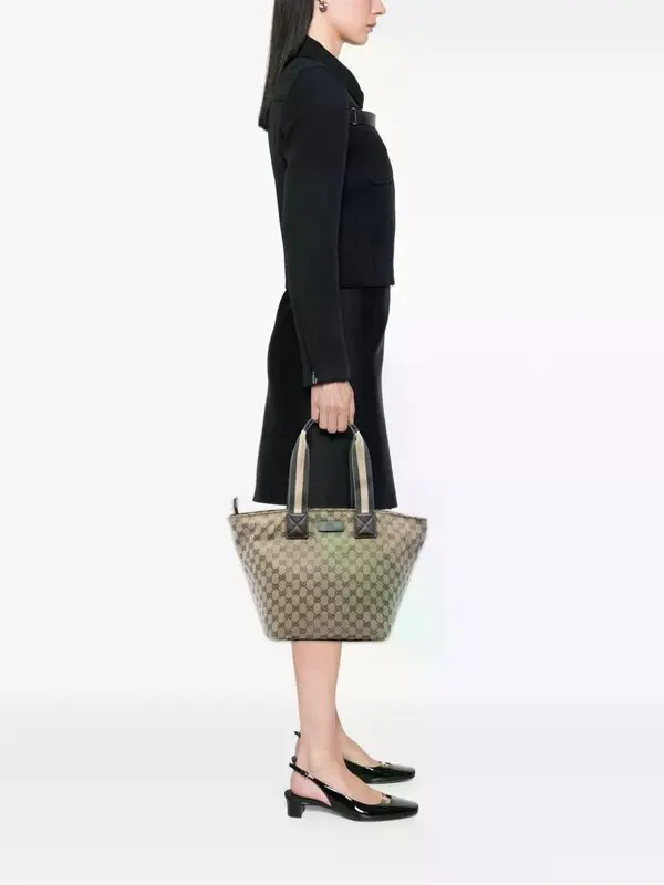 Gucci 2016-2026 Gg Canvas Web Tote Bag