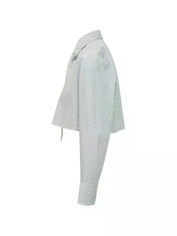 MSGM Striped Crop Shirt