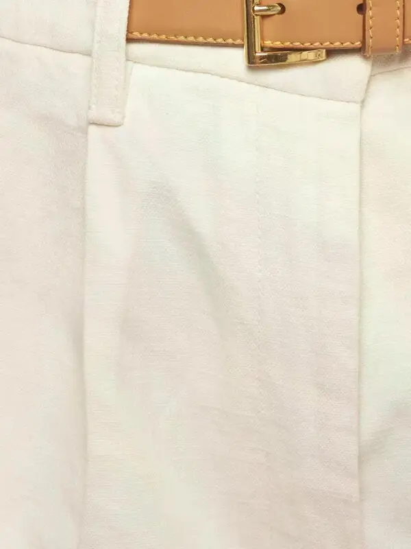 Prada Belted Canvas Shorts