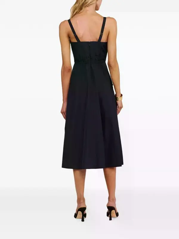 L'Agence Ayela Pocket-detail Midi Dress - Black