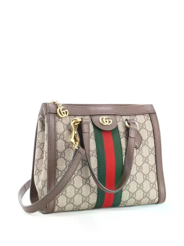 Gucci Ophidia Top Handle Gg Coated Canvas Small Tote Bag
