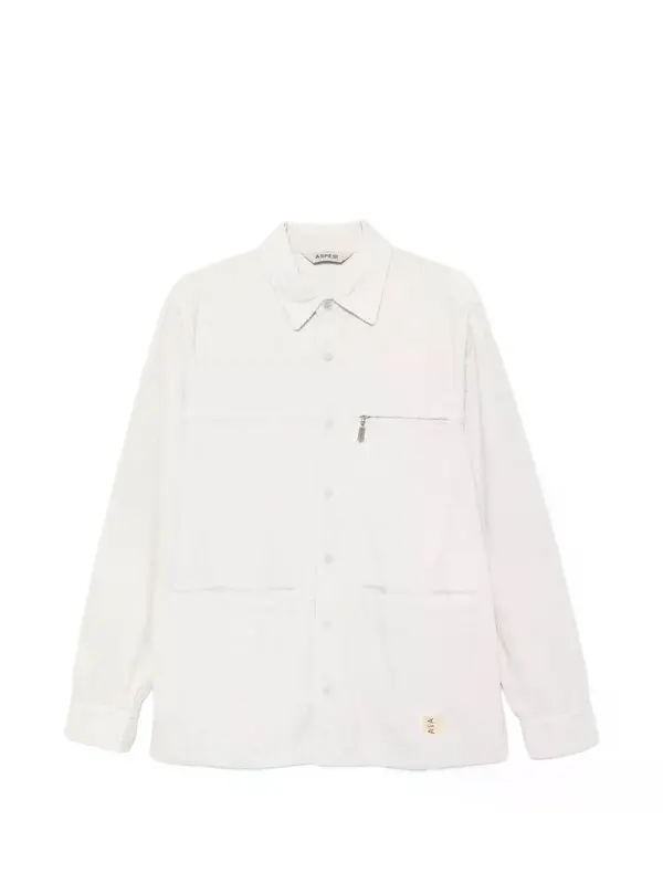 Aspesi Corduroy Zip-pocket Shirt