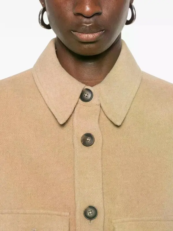 Closed Button-up Shirt Jacket