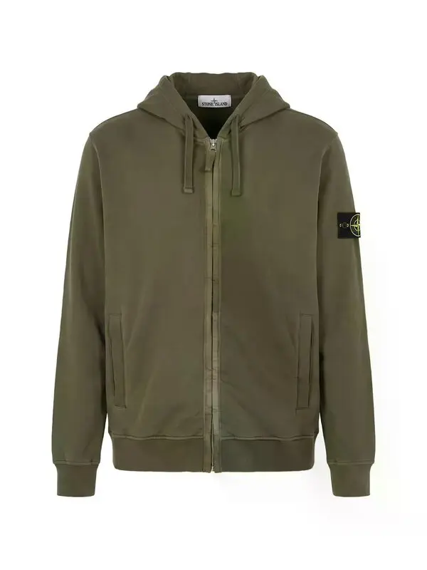 Stone Island Logo-patch Zip-up Hoodie