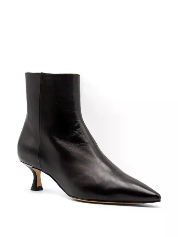 MARA BINI Tapered-toe Leather Ankle Boots