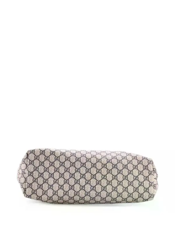 Gucci Plus Gg Coated Canvas With Leather Medium Tote Bag