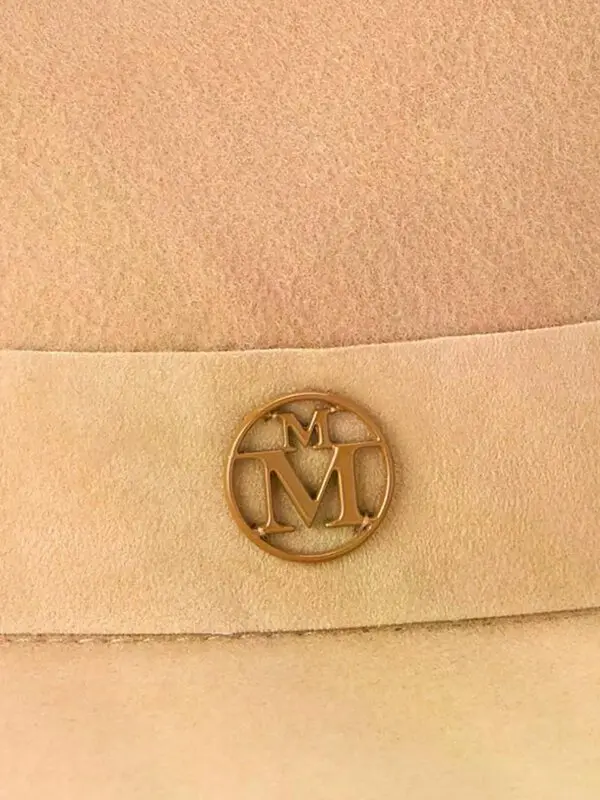 MAISON MICHEL André Logo-detail Fedora Hat - Neutrals