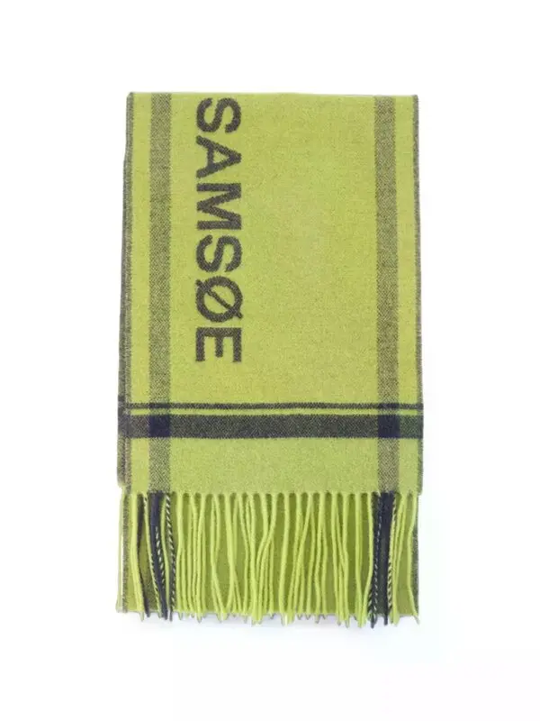 SAMSOE SAMSOE Samelia Logo-print Scarf - Green