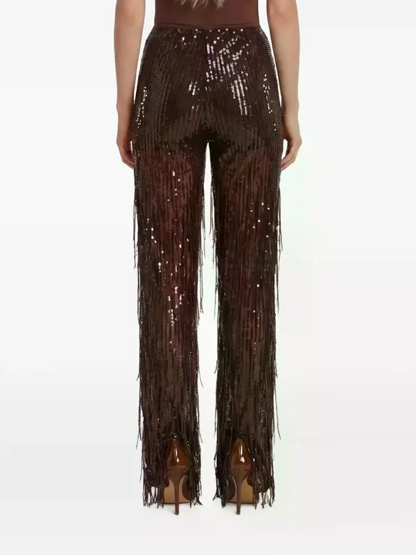 Federica Tosi Sequin-embellished High-waisted Trousers