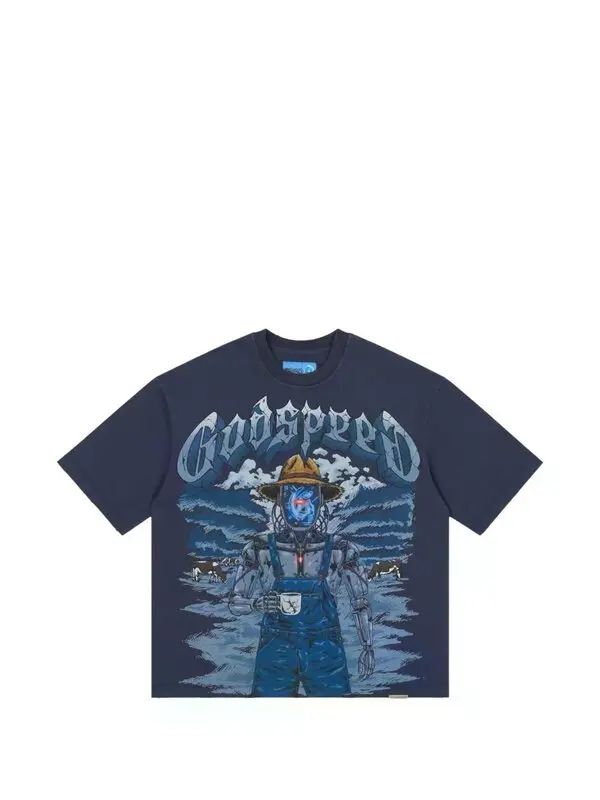 GODSPEED Aura Farm Ii Graphic-print T-shirt - Blue