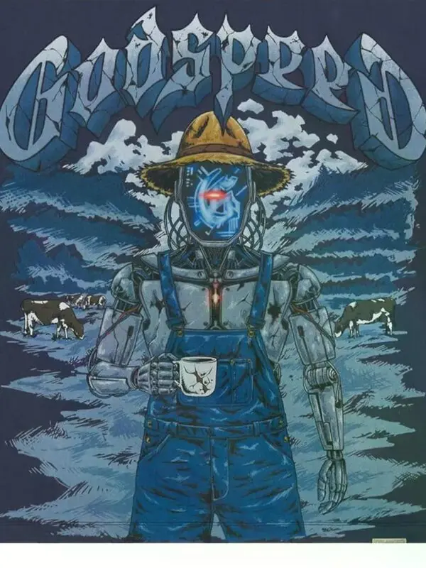 GODSPEED Aura Farm Ii Graphic-print T-shirt - Blue