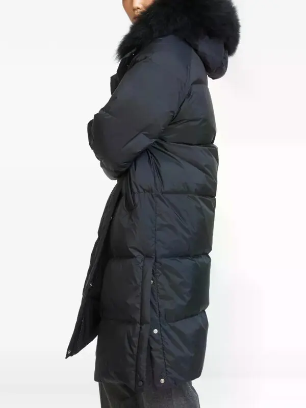 YVES SALOMON Lamb Wool-trim Down Jacket