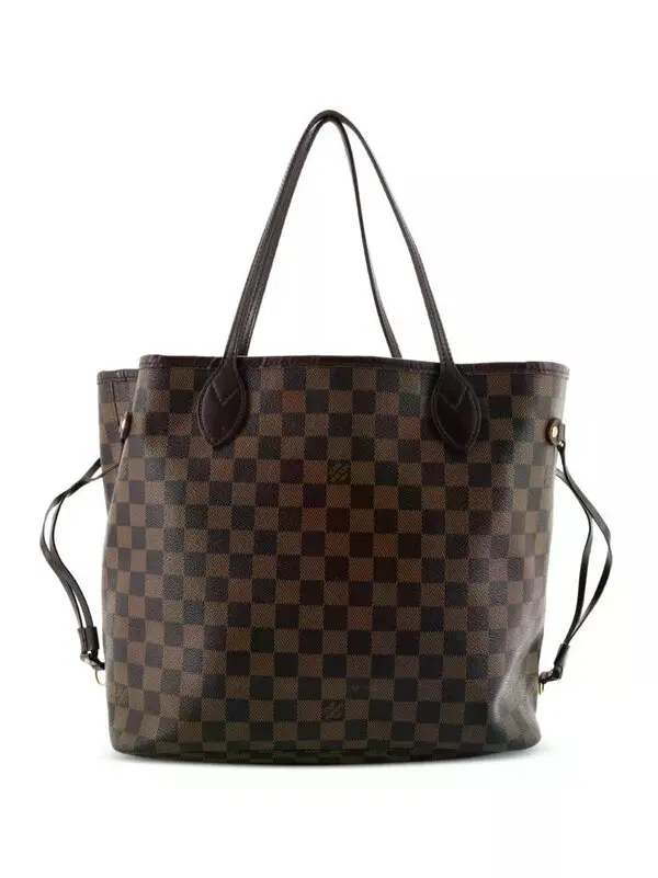 LOUIS VUITTON Neverfull Damier Mm Tote Bag - Brown