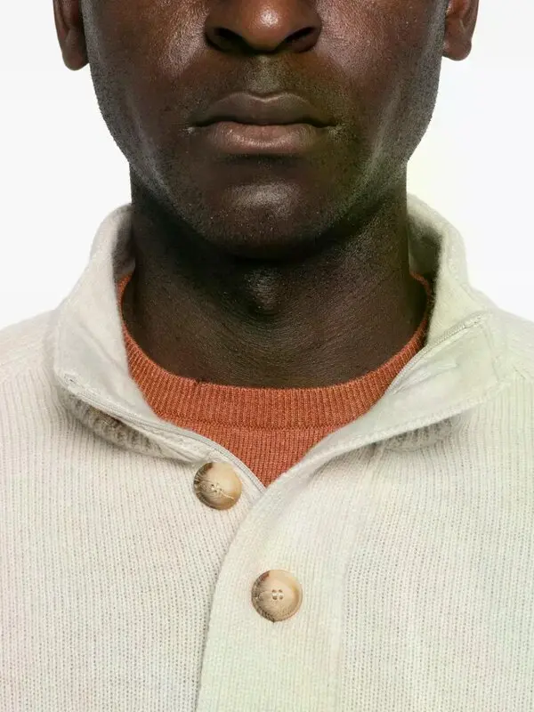 GRAN SASSO Button-up High-neck Sweater