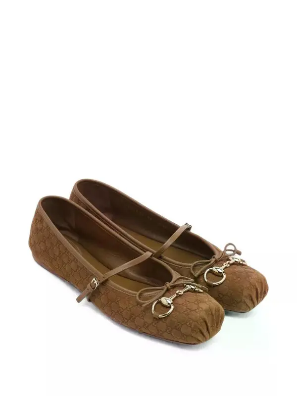 Gucci Horsebit Gg Ballet Flats