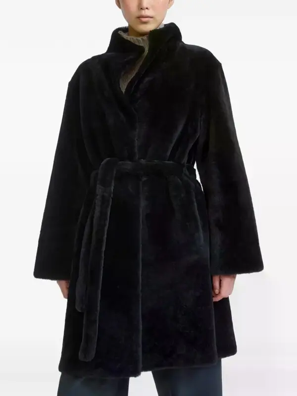 YVES SALOMON Reversible Shearling Coat - Black