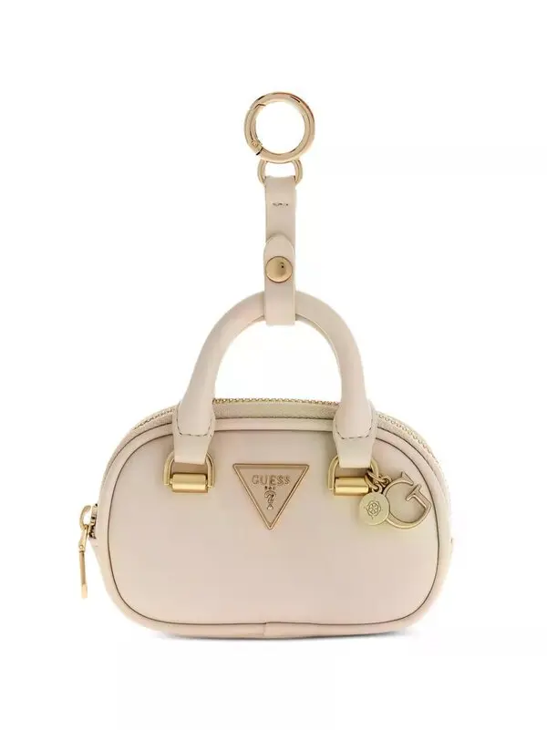 Guess Mini Bag Logo Keychain - Neutrals