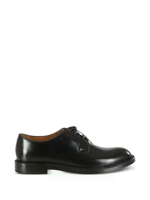 DOUCAL'S Leather Derby Shoes - Black