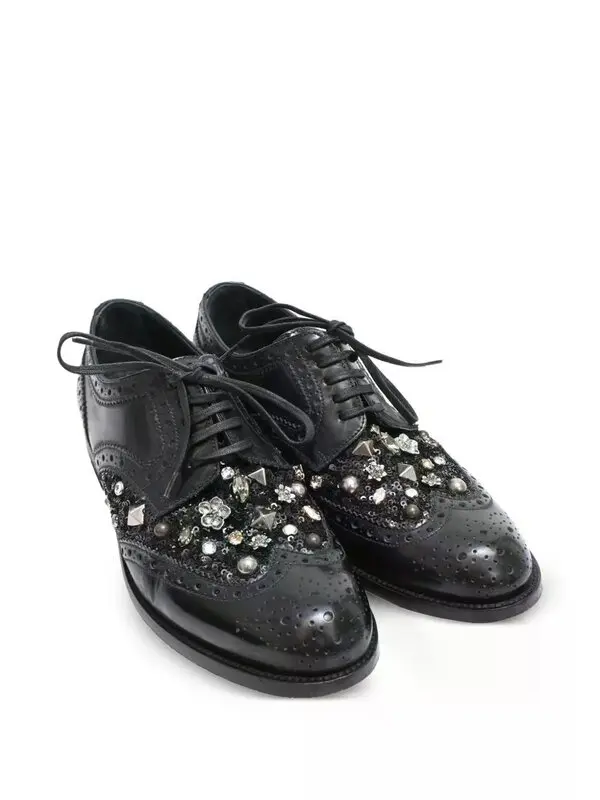 Dolce & Gabbana Studded Embellished Brogue Shoes