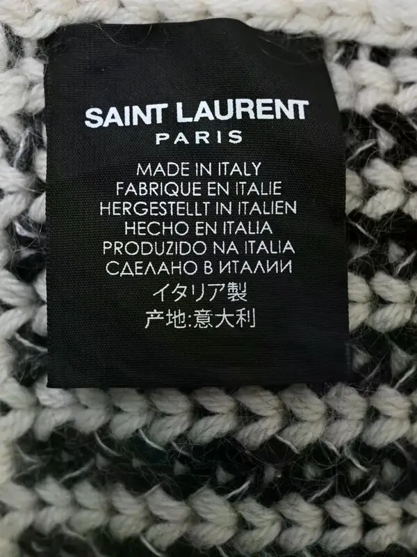 Saint Laurent Crochet-knitted Scarf