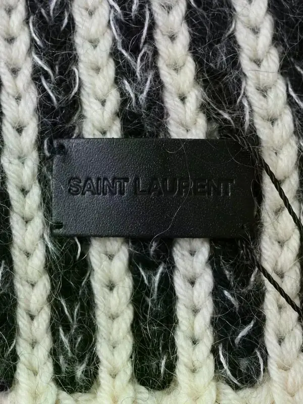 Saint Laurent Crochet-knitted Scarf