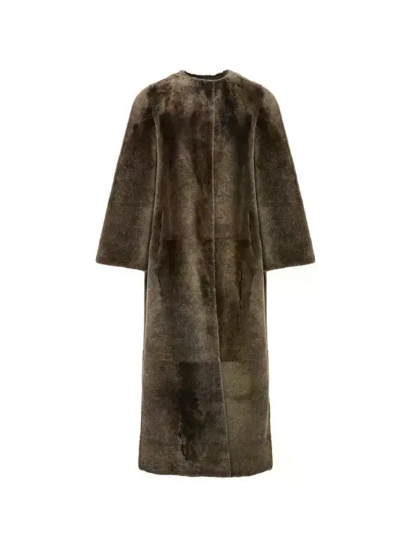 YVES SALOMON Reversible Shearling Coat - Brown