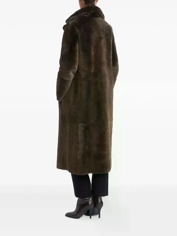 YVES SALOMON Reversible Belted Shearling Coat