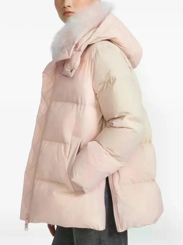 YVES SALOMON Shearling-trim A-line Jacket