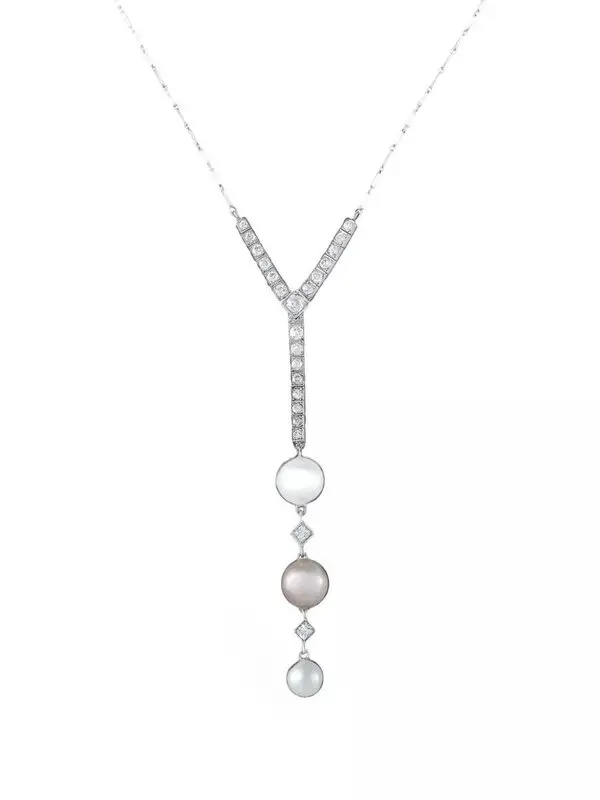 LB EXCLUSIVE Diamond And Pearl Necklace