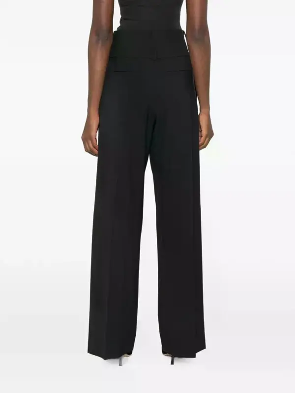 Sportmax Pleated Wide-leg Trousers