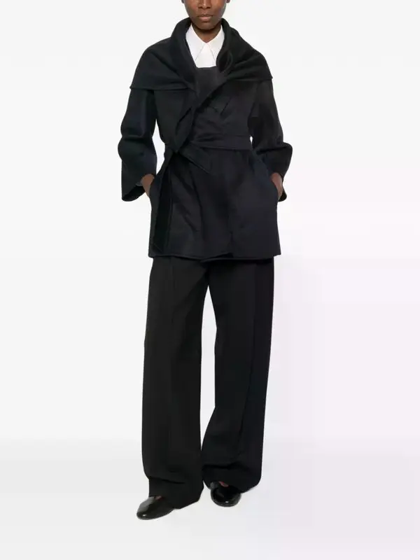Max Mara Belted Shawl-collar Coat