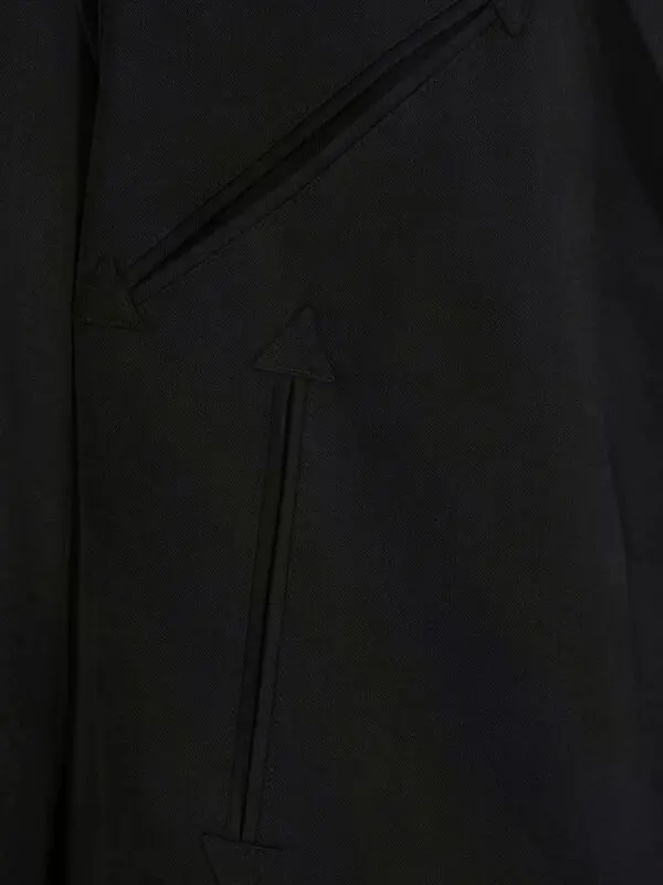 Yohji Yamamoto Wool Zip-detail Notch-lapel Jacket