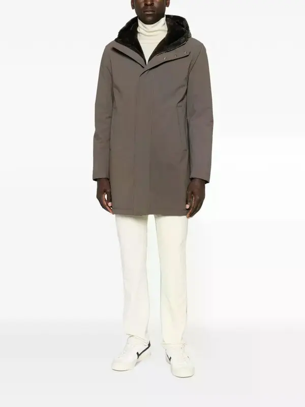 Herno Faux-fur Trim Hooded Coat