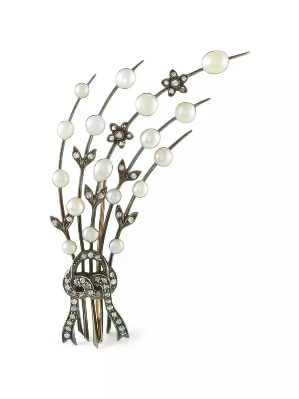 LB EXCLUSIVE Pearl And Diamond Spray Brooch - Pink
