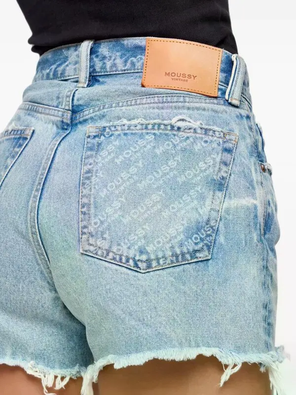 Moussy Vintage Lincoln Frayed Denim Shorts