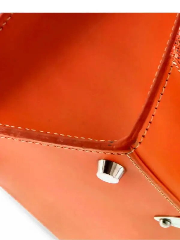 Goyard Structured Saigon Top Handle Bag Coated Canvas With Leather Mini Satchel