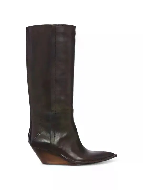 CAPASA MILANO Camperos Knee-high Leather Boots - Brown