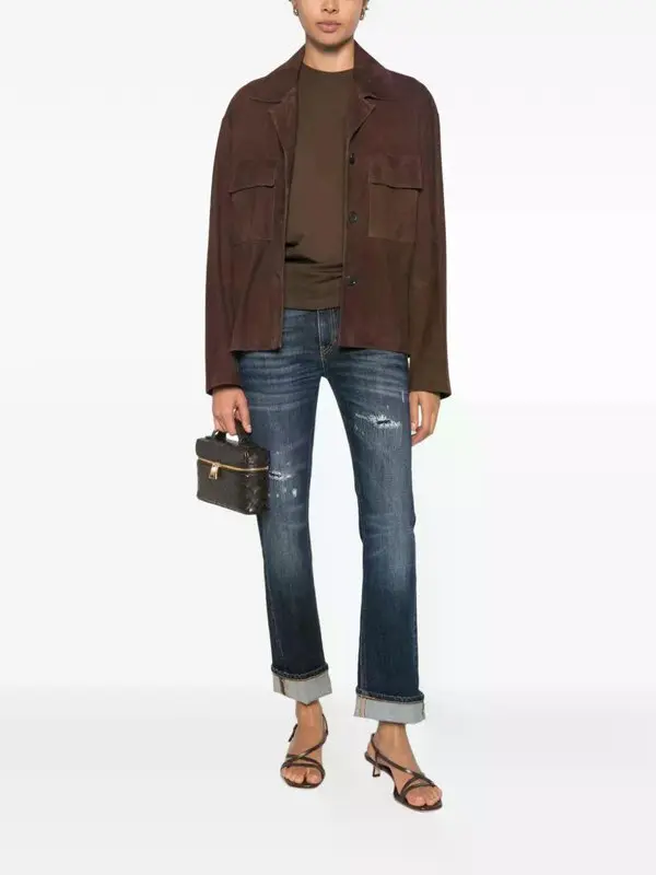 DONDUP Distressed Turn-up Jeans