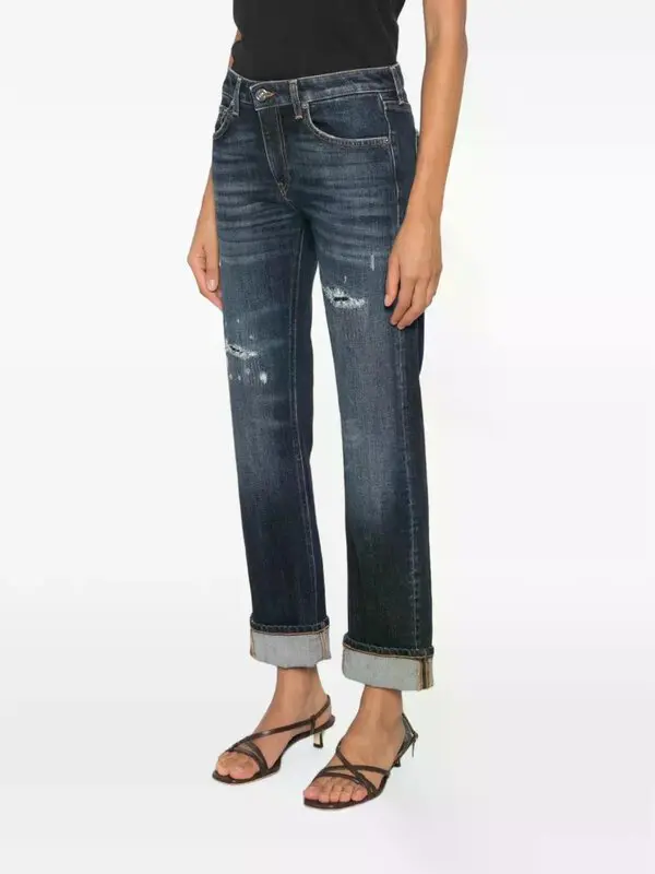 DONDUP Distressed Turn-up Jeans